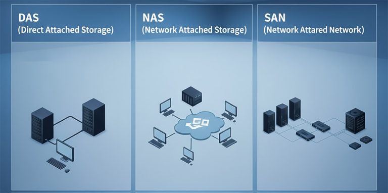 Sự khác biệt giữa NAS, DAS và SAN - Sử dụng như nào